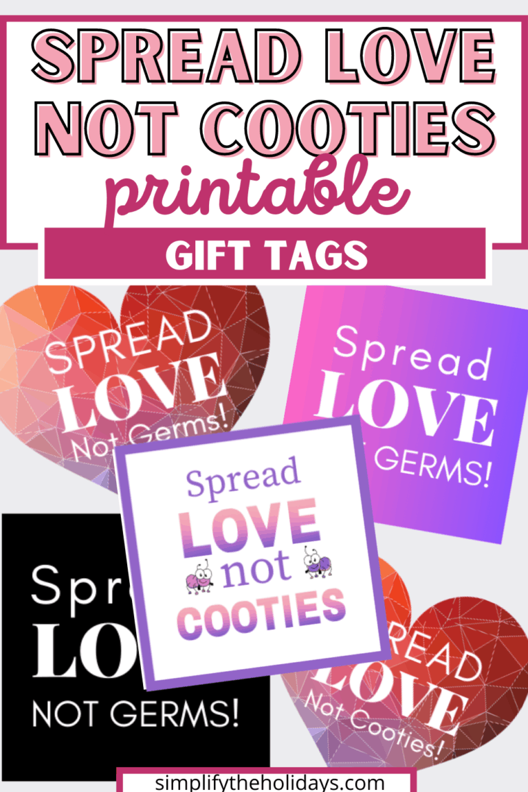 Spread Love Valentines Day Gift Tag - Simplify the Holidays